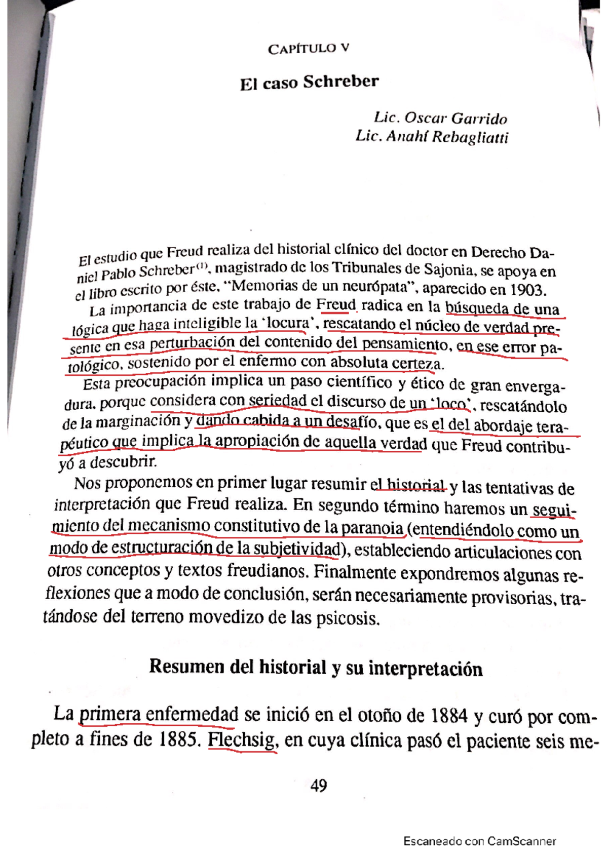 Fischer - Fund. Concepts II - Ch. 5 Schreber Case Study - Studocu