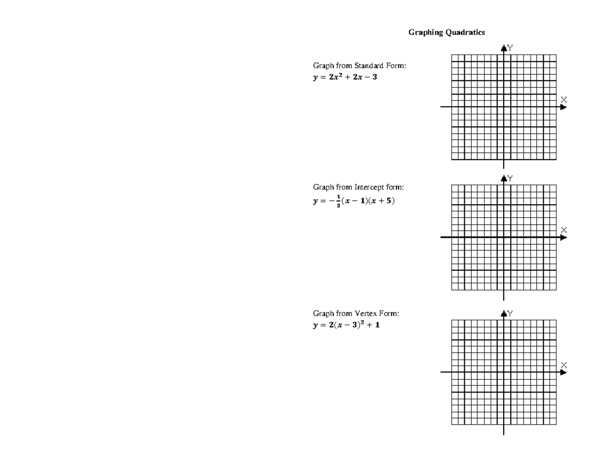 Graphing Quadratics and Inequalities: Techniques and Examples ...