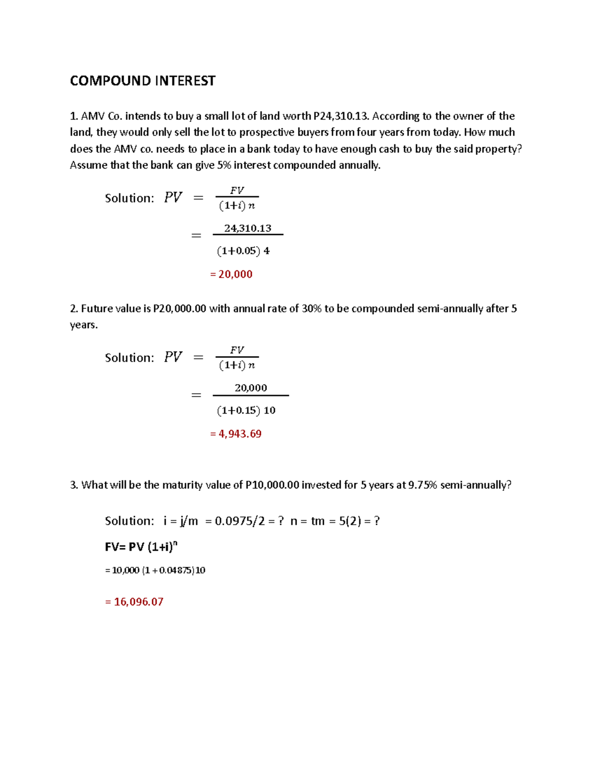MOI Activities - Math on Investment Compounding Solutions - Studocu