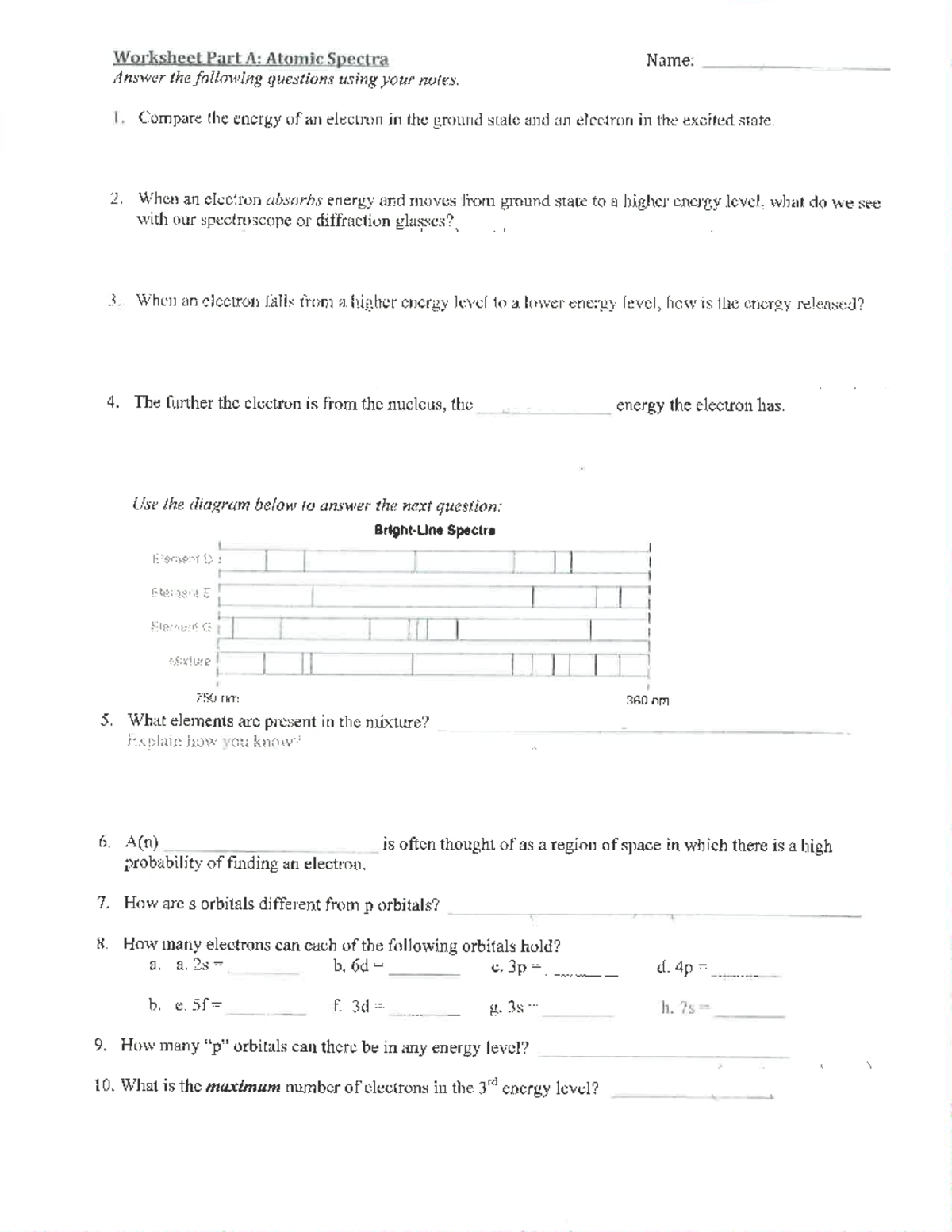 Electron Configuration Review - CHE 101 - Studocu