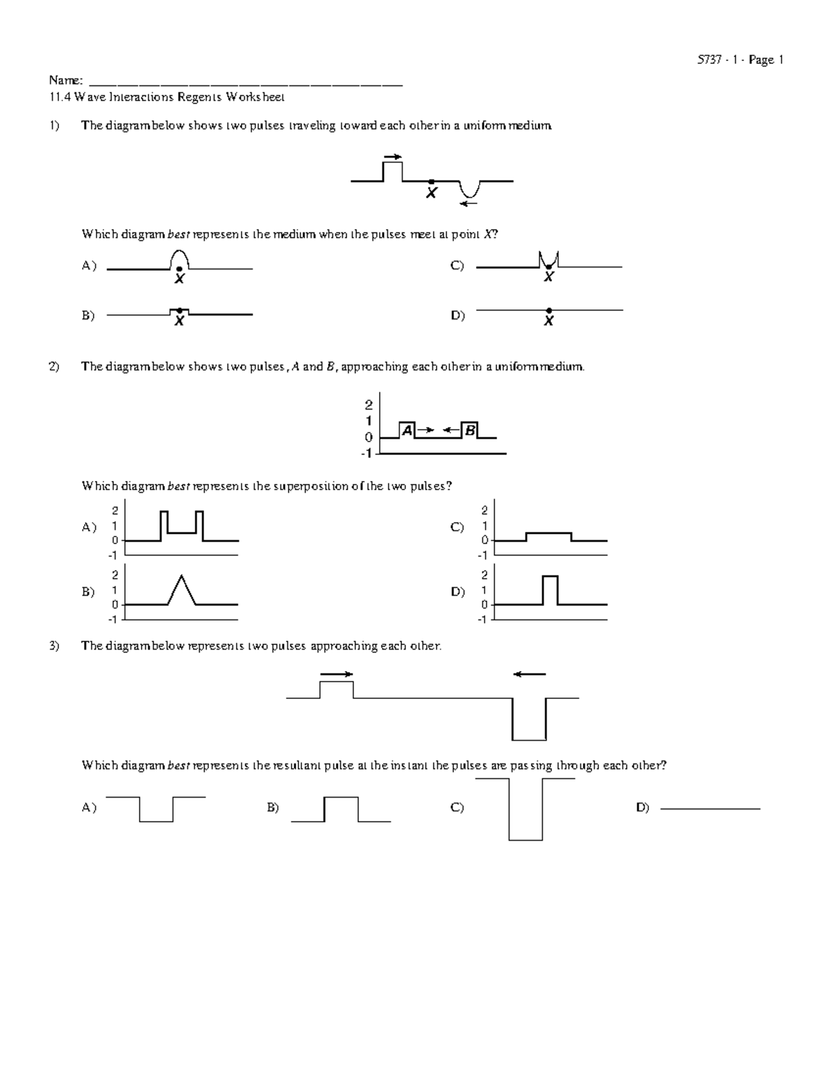 Waves Gizmo Physics - Name ...