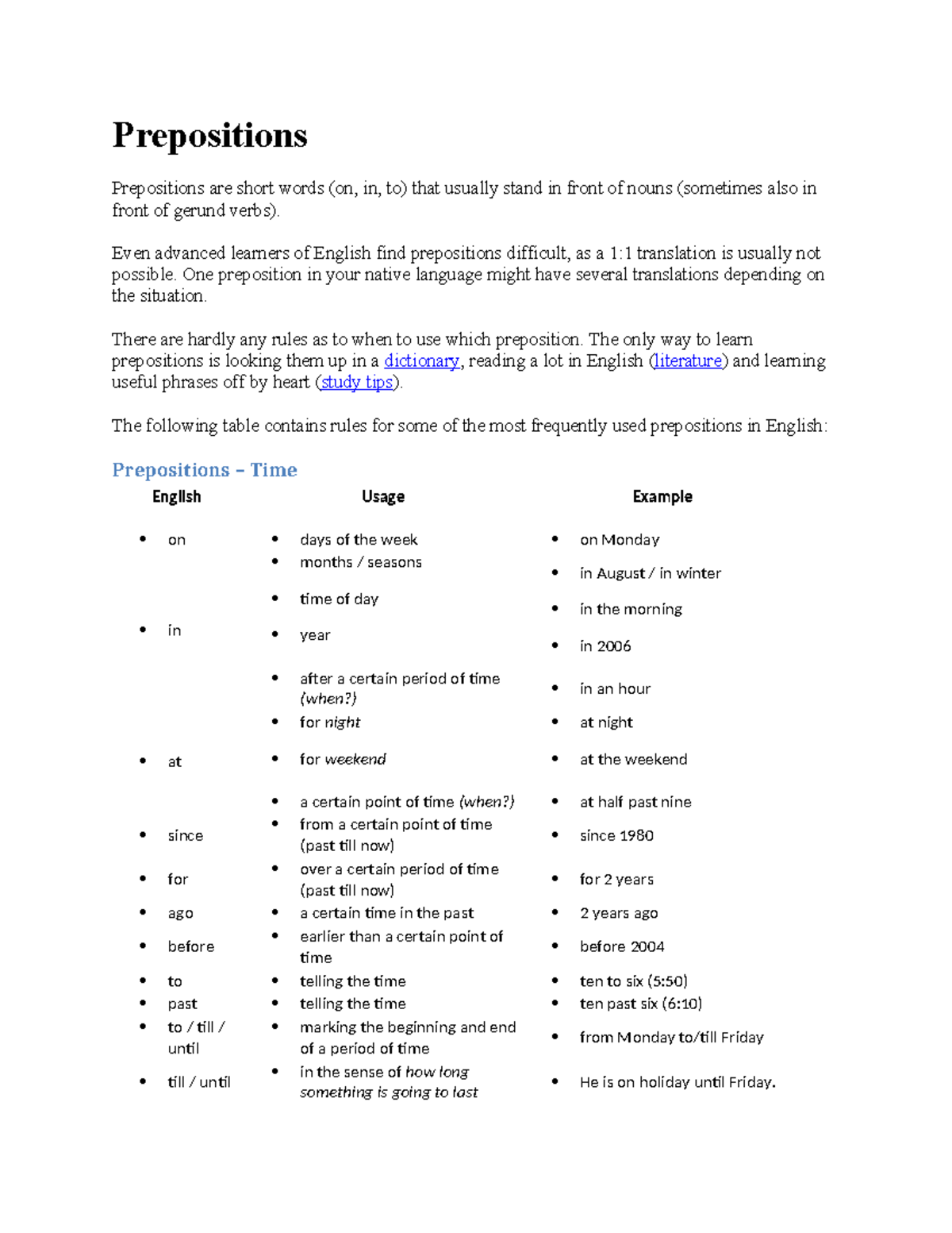 11. Prepositions & Phrasal Verbs Study Guide - Studocu