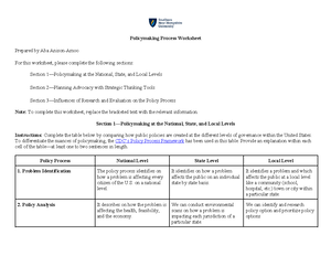 [Solved] Explain how evidence influences the Strategy amp Policy ...