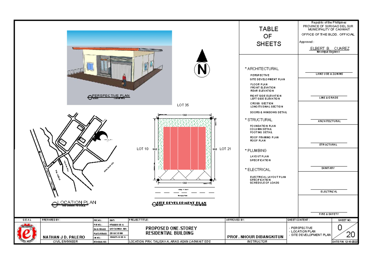 CVE103 TERM Project: Proposed Residential Building Plans - Studocu