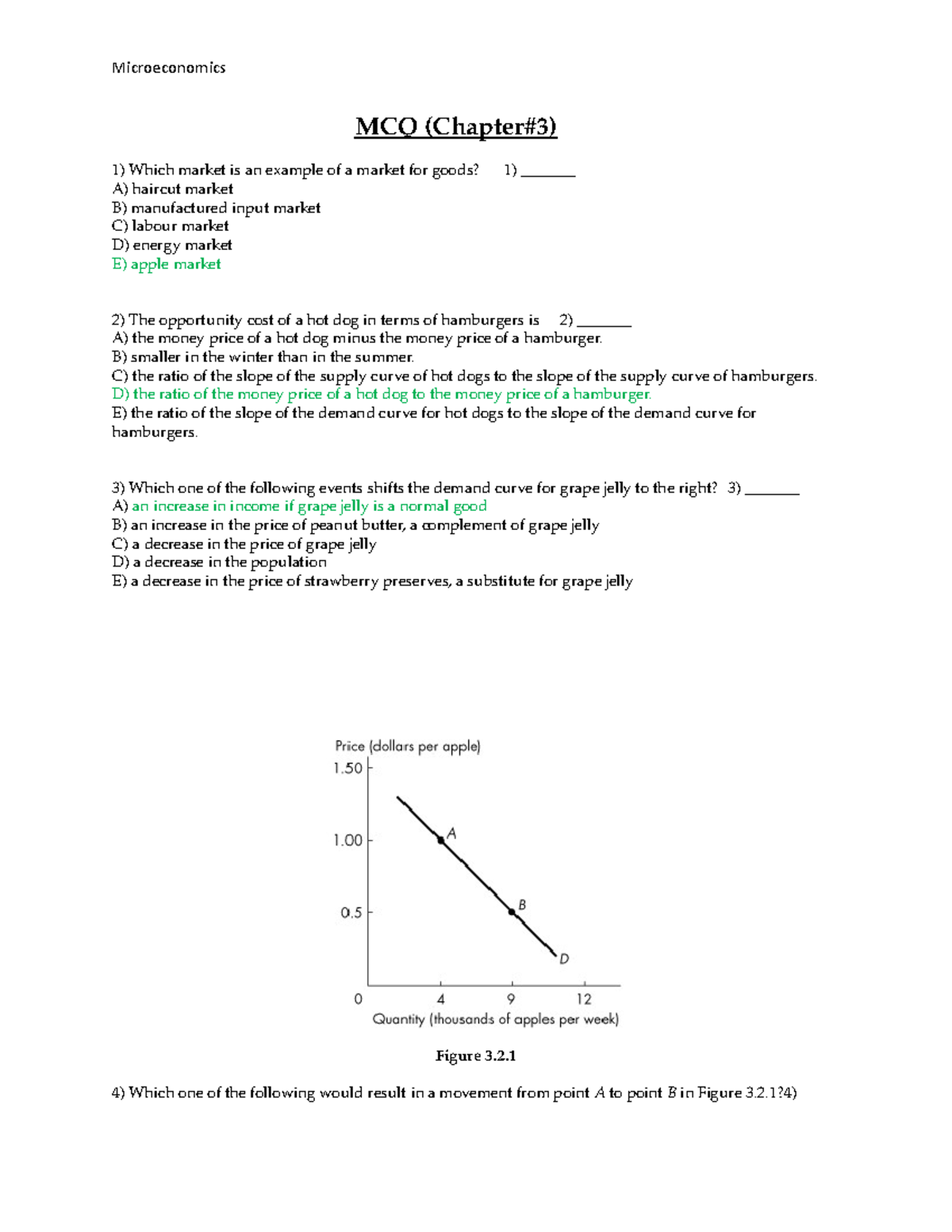 Chapter 3 MCQ - Questions w/ answers - MCQ (Chapter#3) Which market is ...