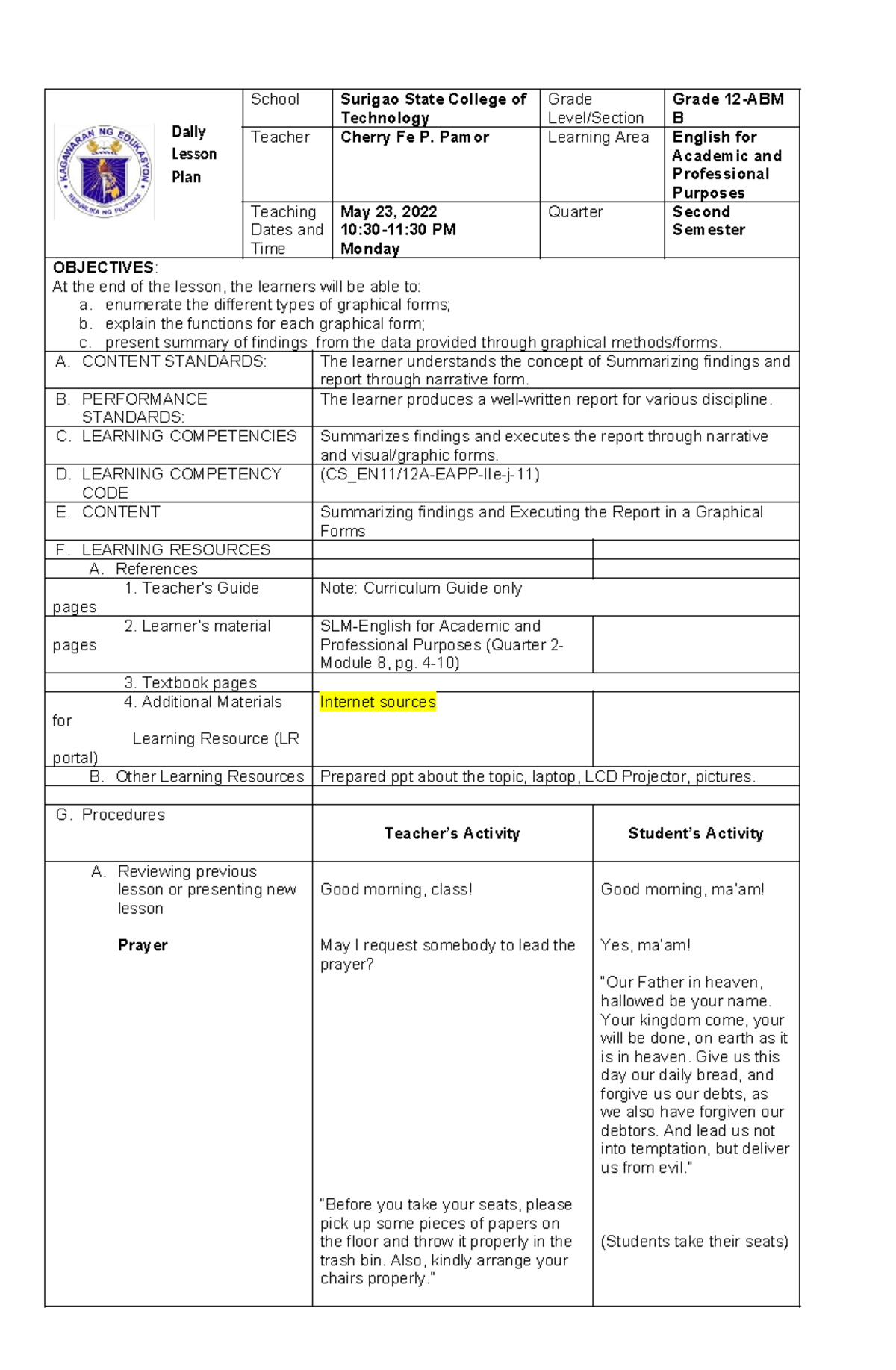 Epaaay-DLP- Graphic - A guide on making a DLP - School Surigao State ...