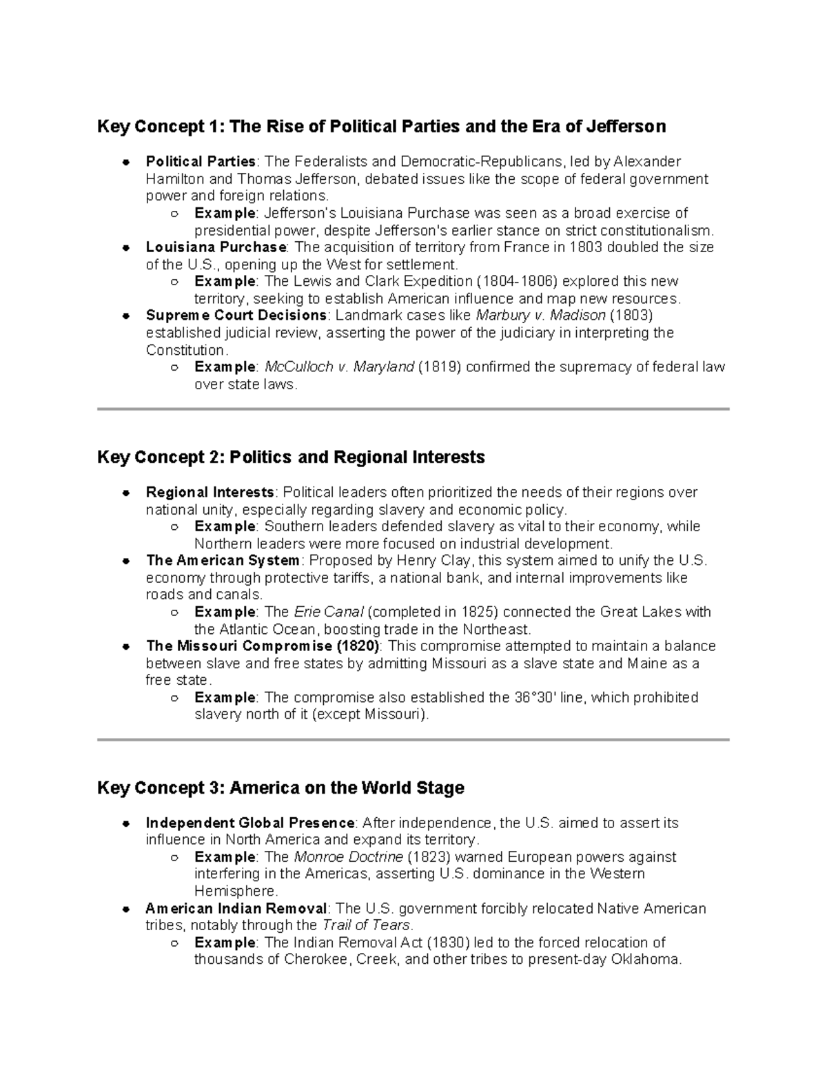 Unit 4 Study Guide: Political Developments and Social Changes in U.S ...