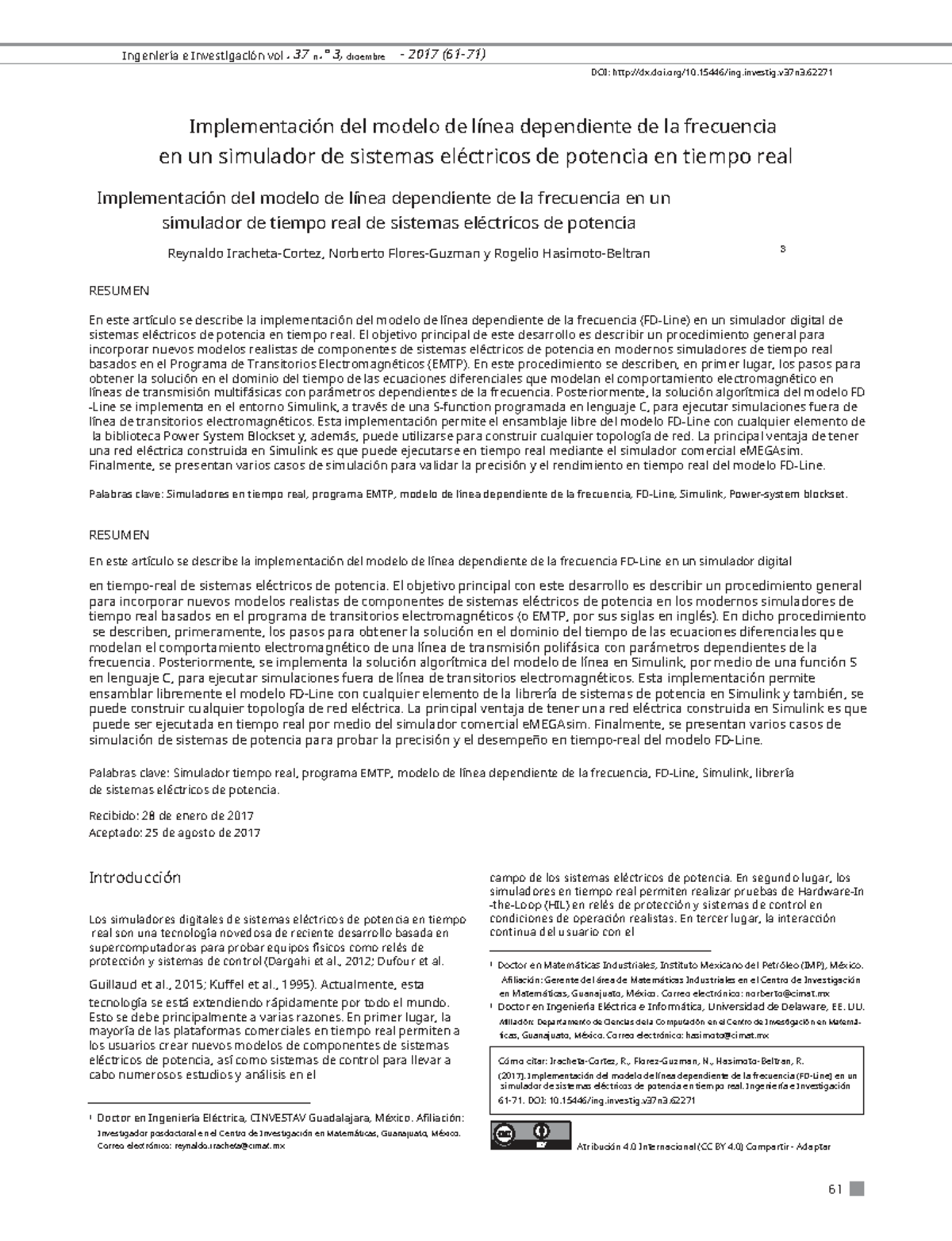 Implementación del Modelo de Línea Dependiente de la Frecuencia en ...