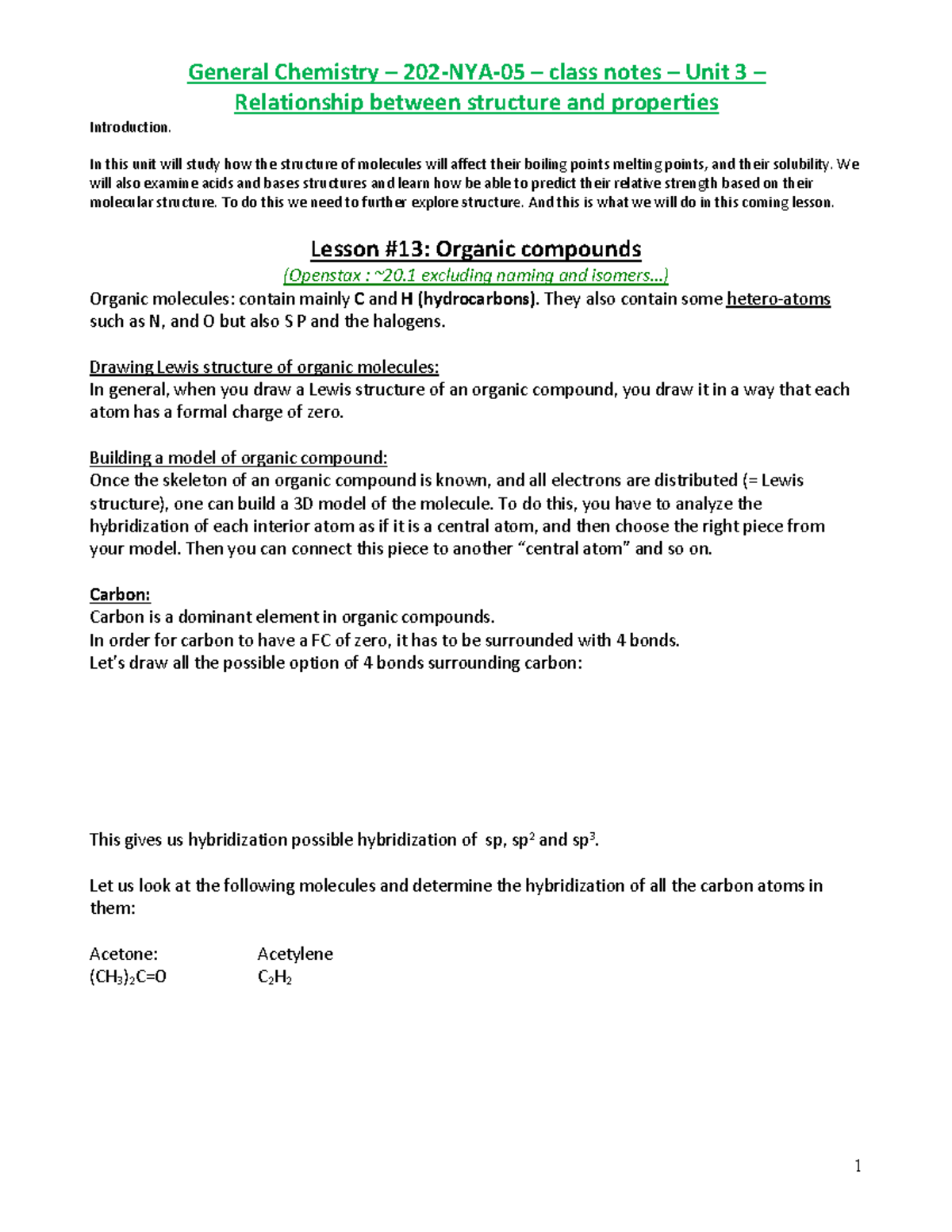 Gen Chem 101: Unit 3 Notes on Structure-Property Relationships - Studocu