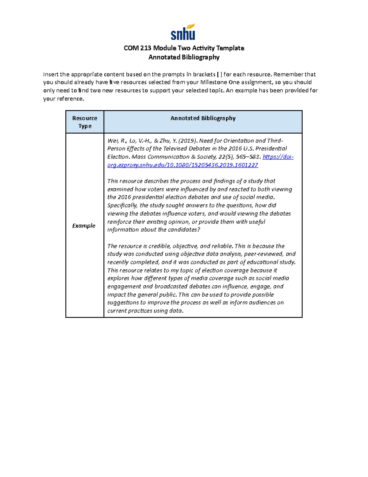 Speaker Notes Example - COM 213 Speaker Notes Template Complete this ...