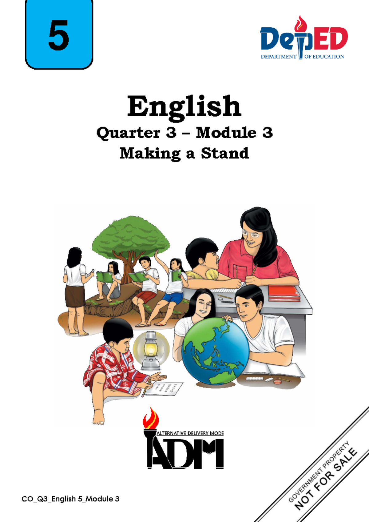 ENG5-Q3 Module 3: Making a Stand - Grade 5 Learning Module - Studocu