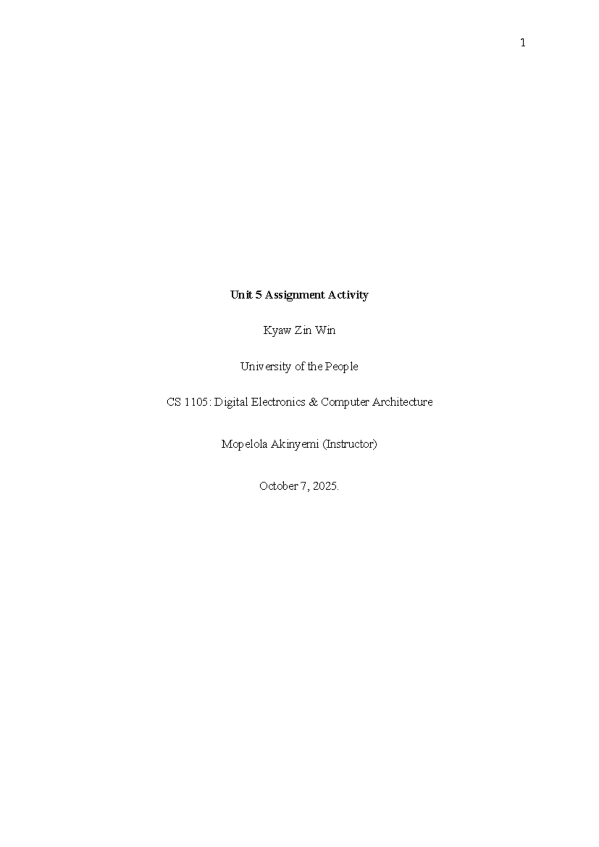 CS 1105 Unit 5 Assignment: Digital Combination Lock Project - Studocu