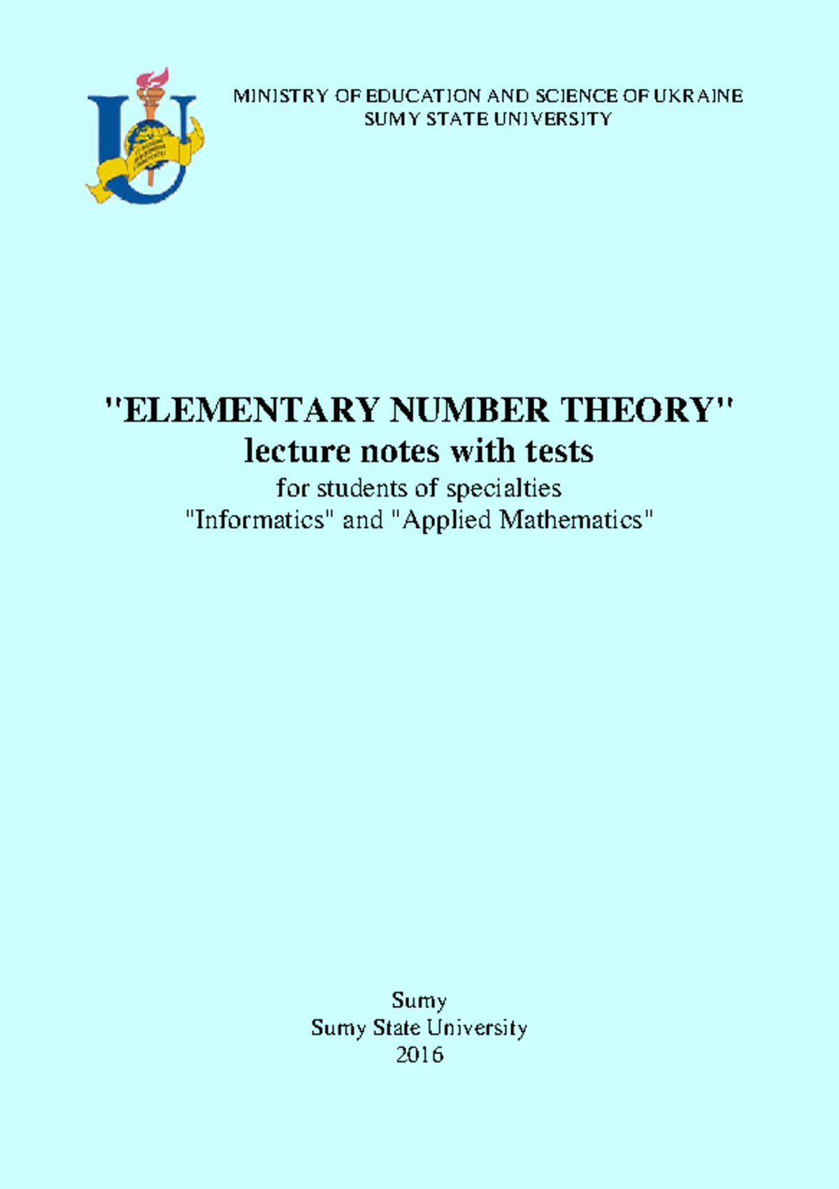 Number Theory Lecture Notes - CFR with Tests and Problems - Studocu