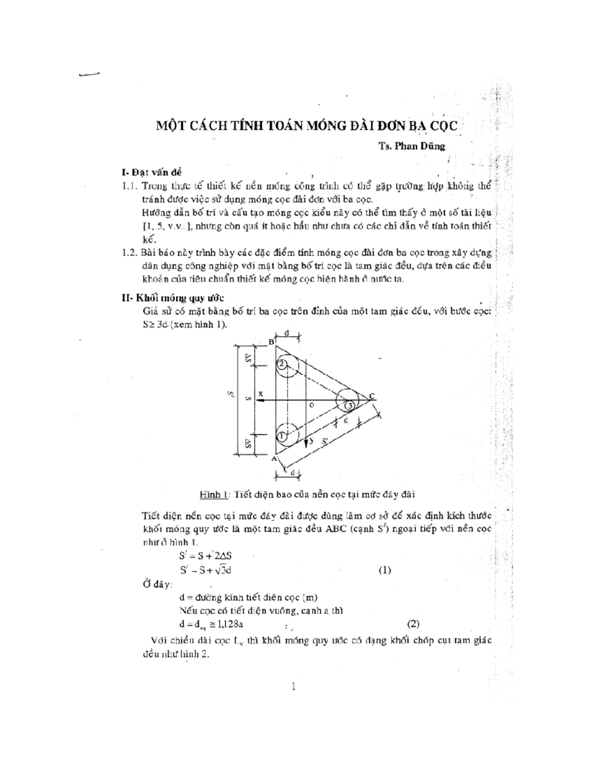 Cách Tính Đài 3 Cọc - MOQT 2023 - Ts. Phan Dũng - Studocu