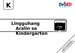 Kinder LE Q3 Week5 ver2 - K Lingguhang Aralin sa Kindergarten Kwarter 3 ...
