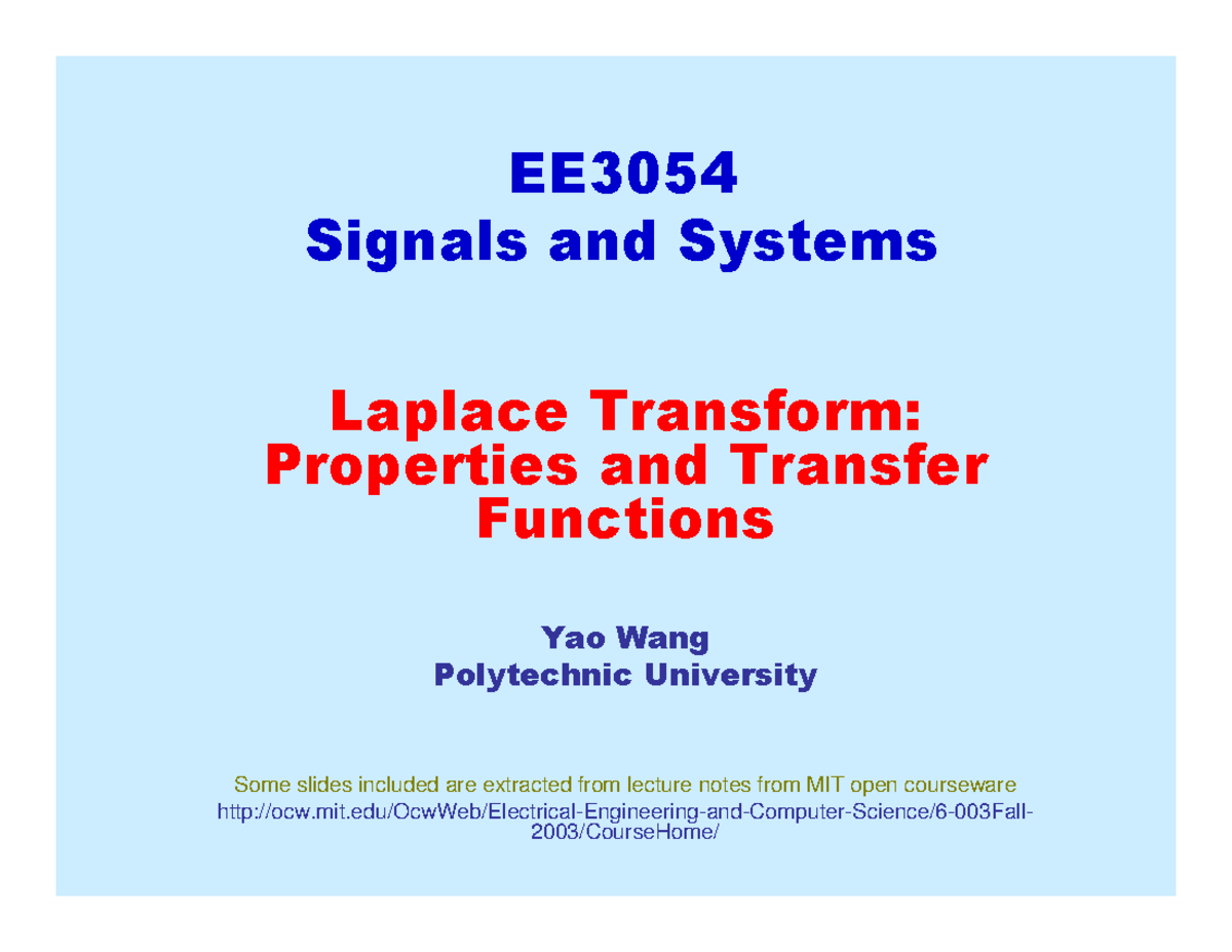 Laplace II - Nothing - - Studocu