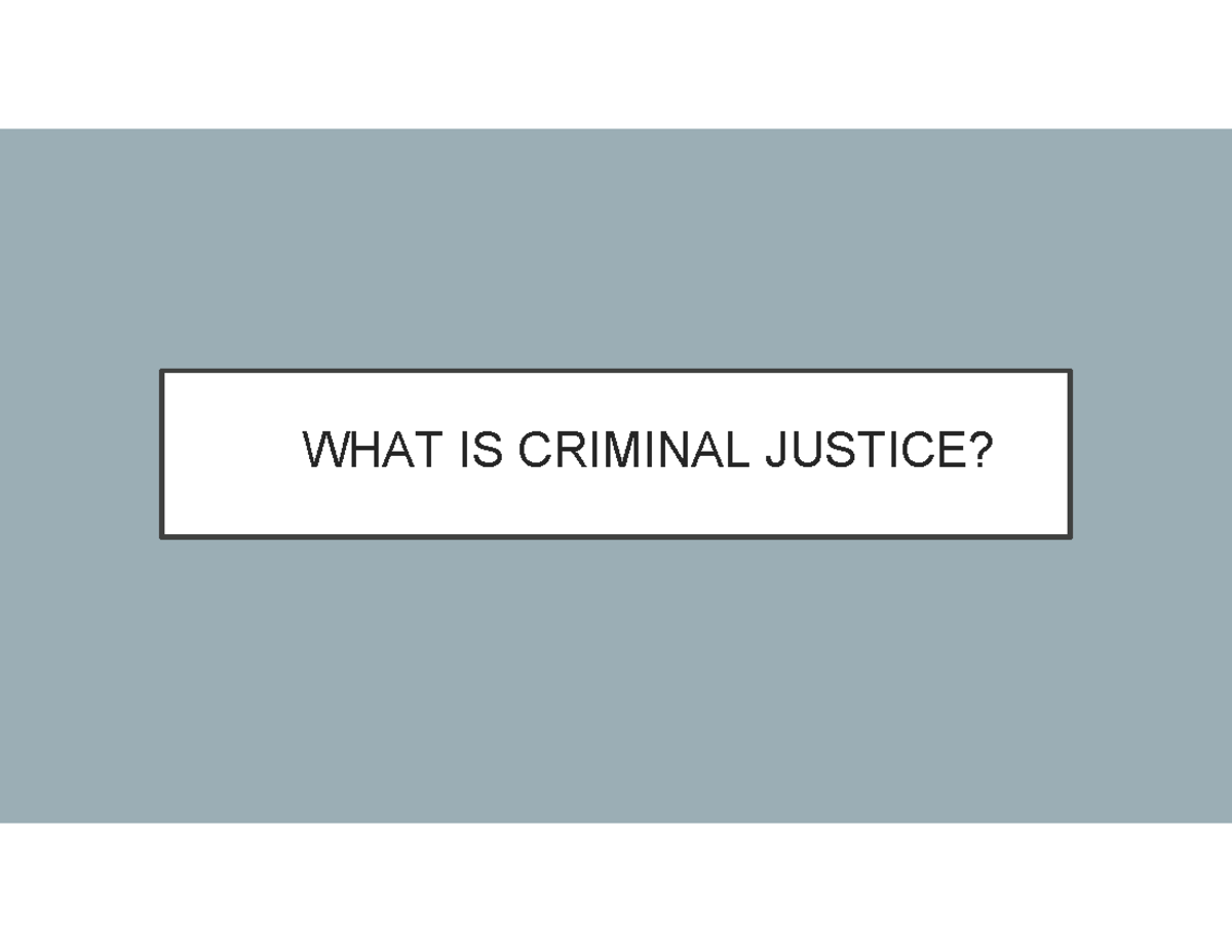 Final Exam Review Notes for Course XYZ: Criminal Justice System ...
