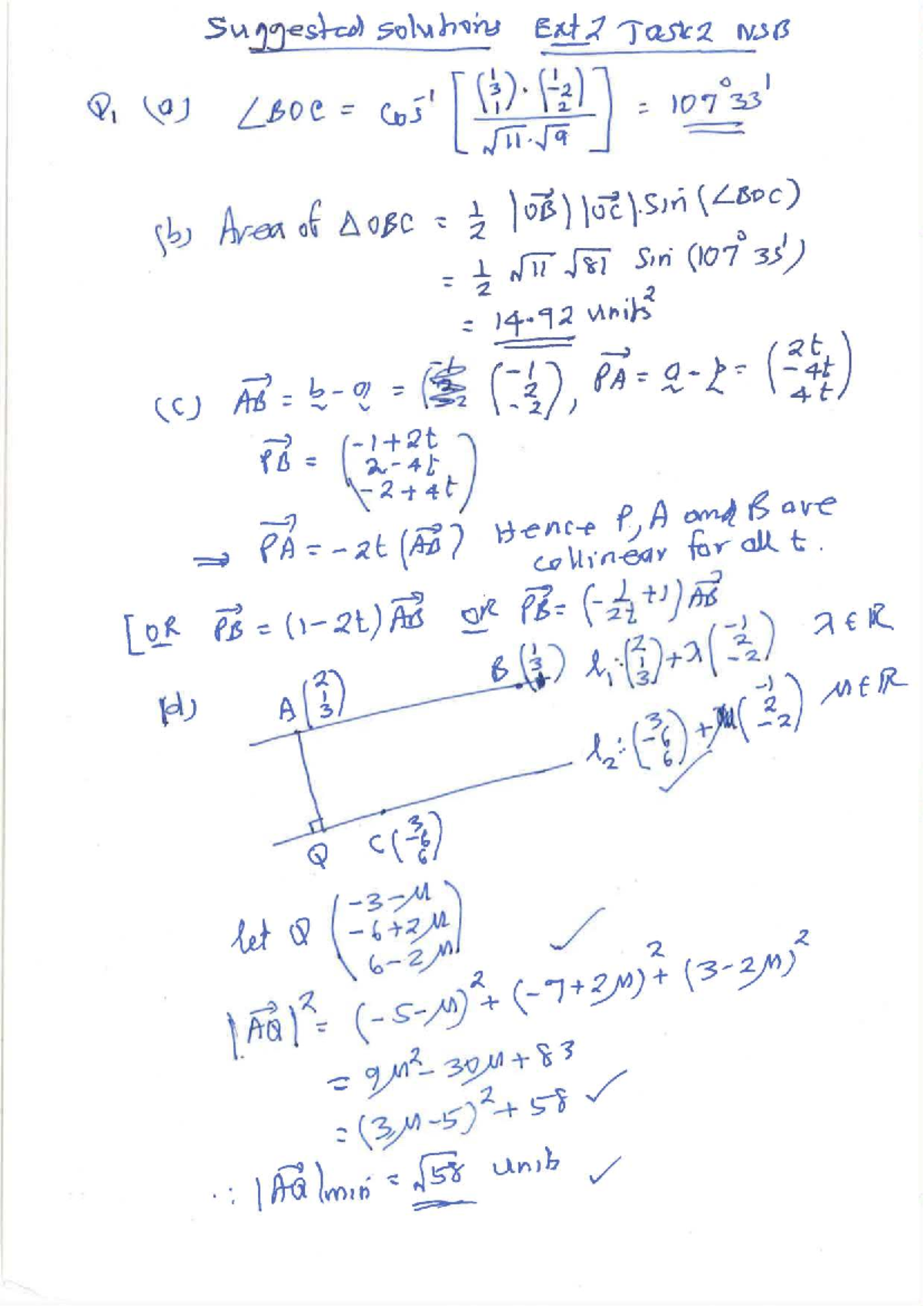 Task 2 Solutions for 2023 Yr12 X2 - Suggested Approaches and Methods ...