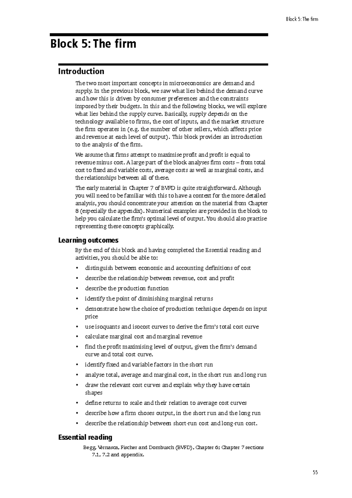 EC1002 Block 5: Understanding the Firm's Production and Cost Analysis ...