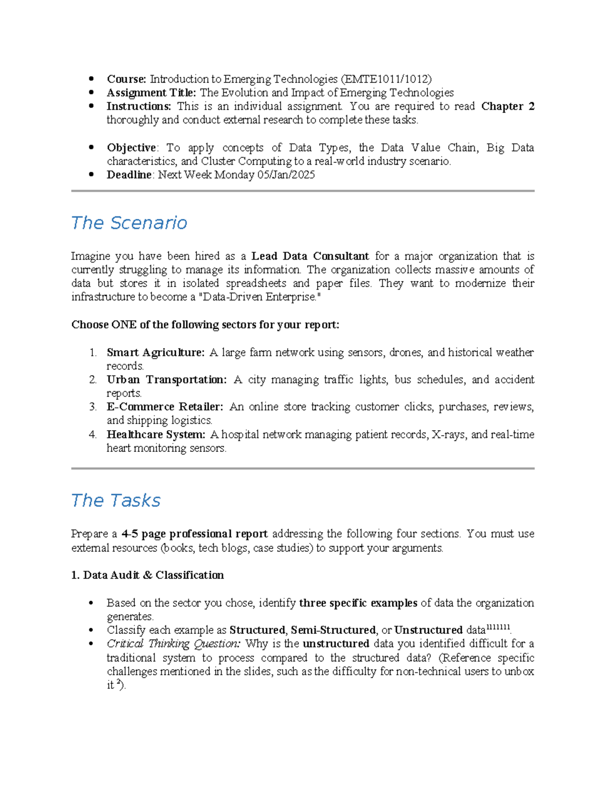 Introduction to Emerging Technologies: Impact of Big Data in Industry ...