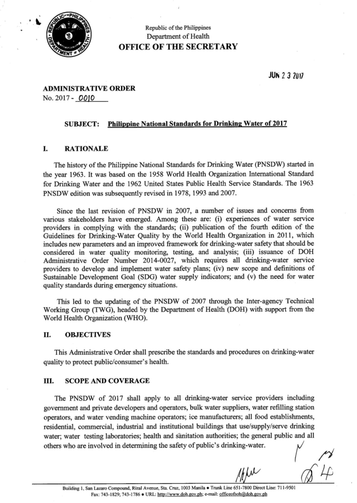 Administrative Order No. 2017-0010: Philippine National Standards for ...
