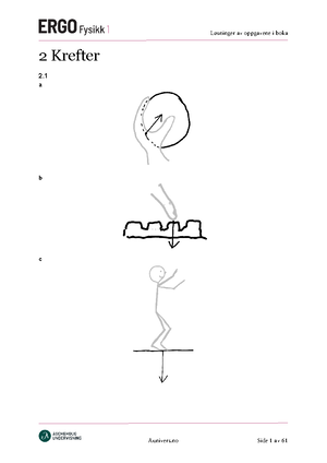 Formelark Fysikk 1: Fart, Akselerasjon og Bevegelseslikninger - Studocu