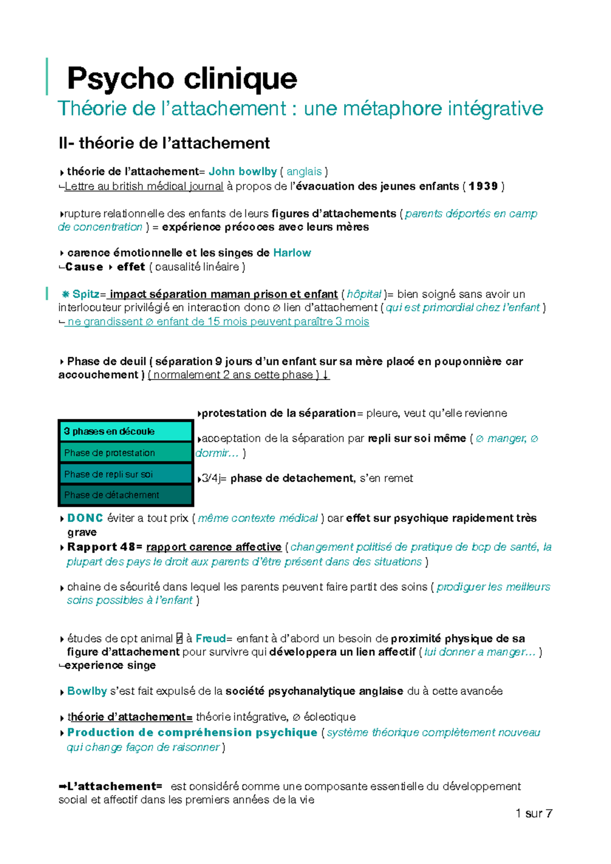 Théorie de l'attachement et vulnérabilité psychosociale - Clinique L2 ...