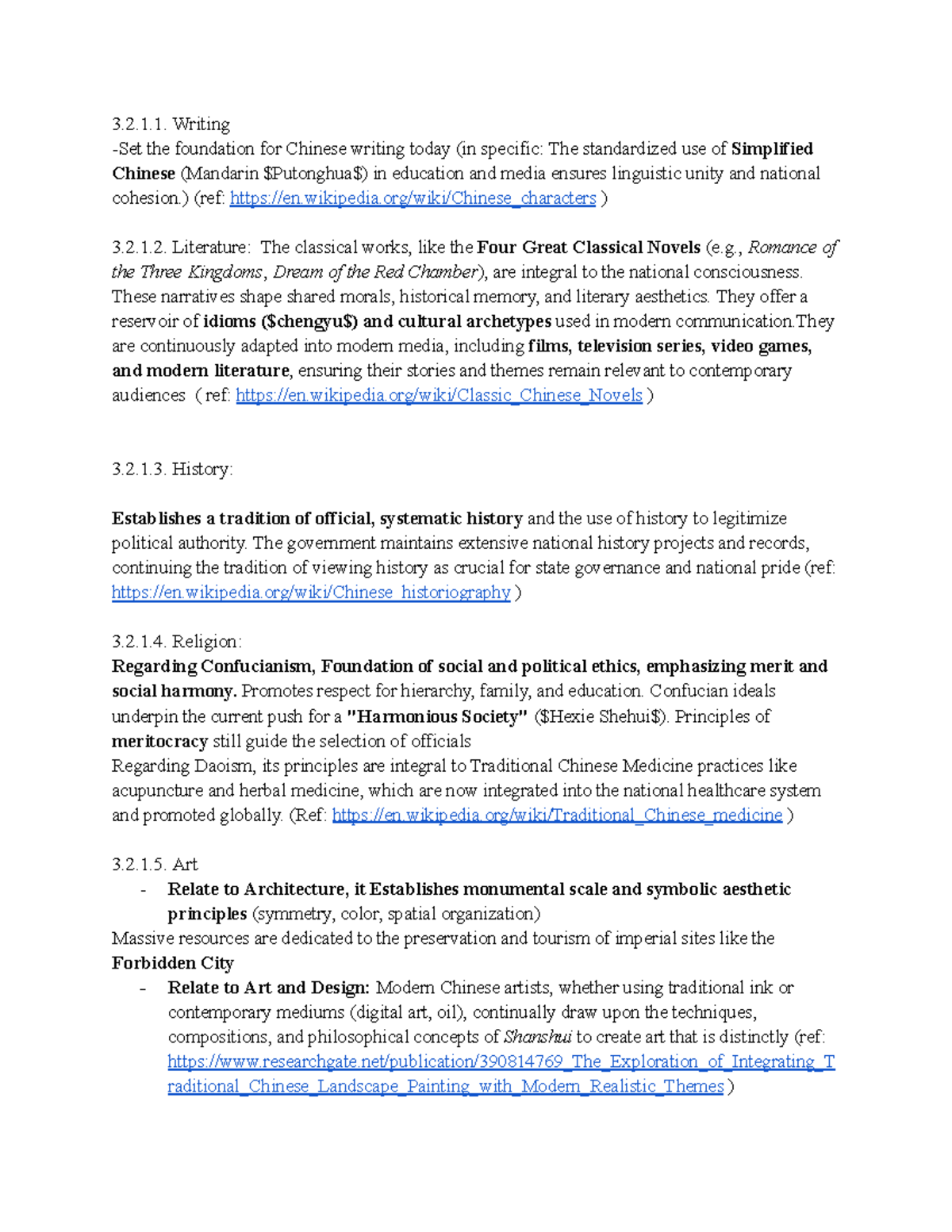 3.2.1. Contribution of Ancient Chinese Civilization to Modern Society ...