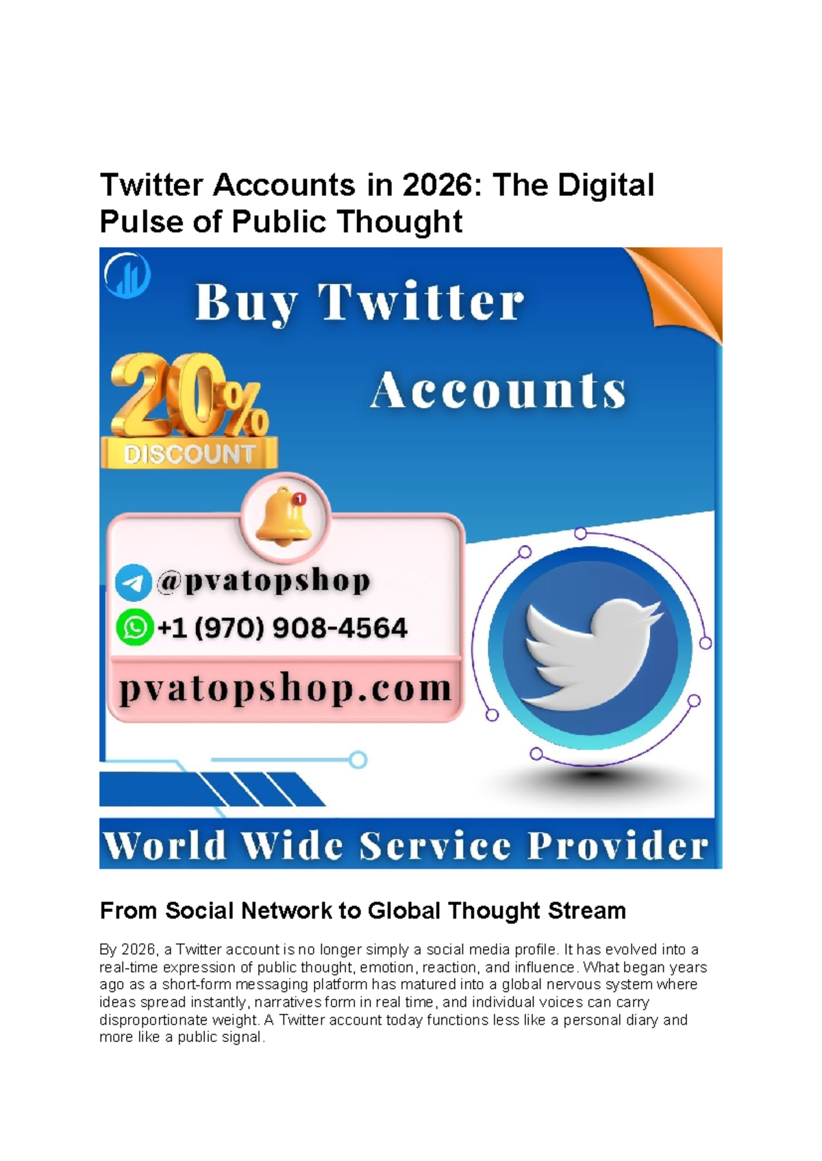 Twitter Accounts in 2026: The Evolution of Public Discourse - Studocu