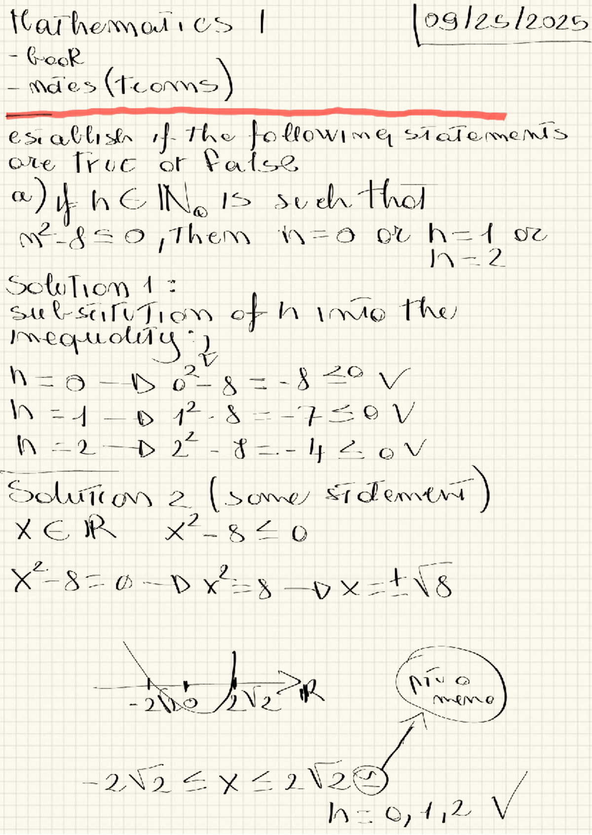 Mathematics I (TEOMS) Lecture Notes and Practice Exercises - Studocu