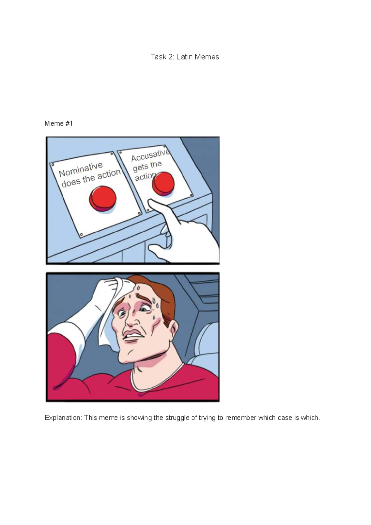 Latin Assignment #1 Task 2: Understanding Latin Memes - Studocu