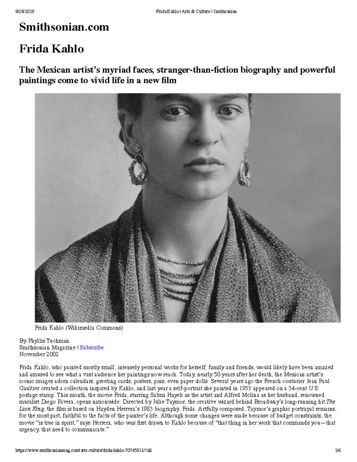 Frida Kahlo: An Artistic Journey Through Pain and Passion - Smithsonian ...