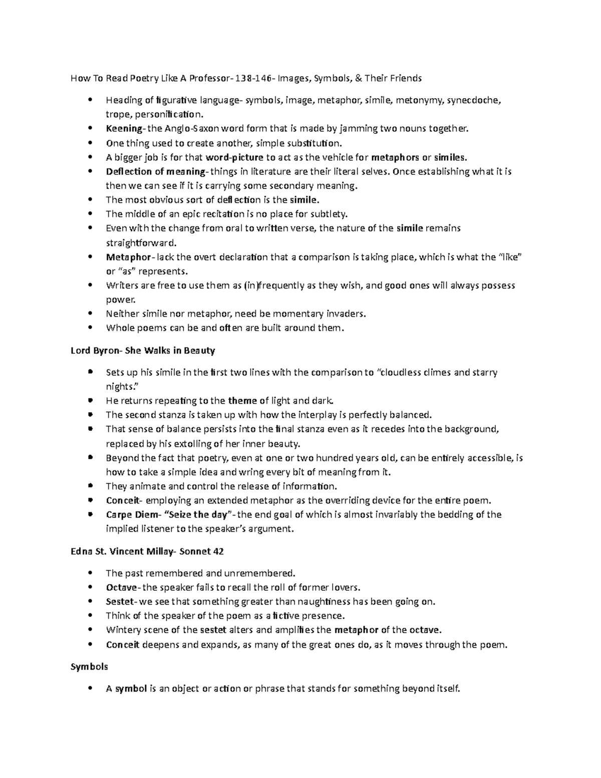 How to Read Poetry Like a Professor: Chapters 138-146 Review - Studocu