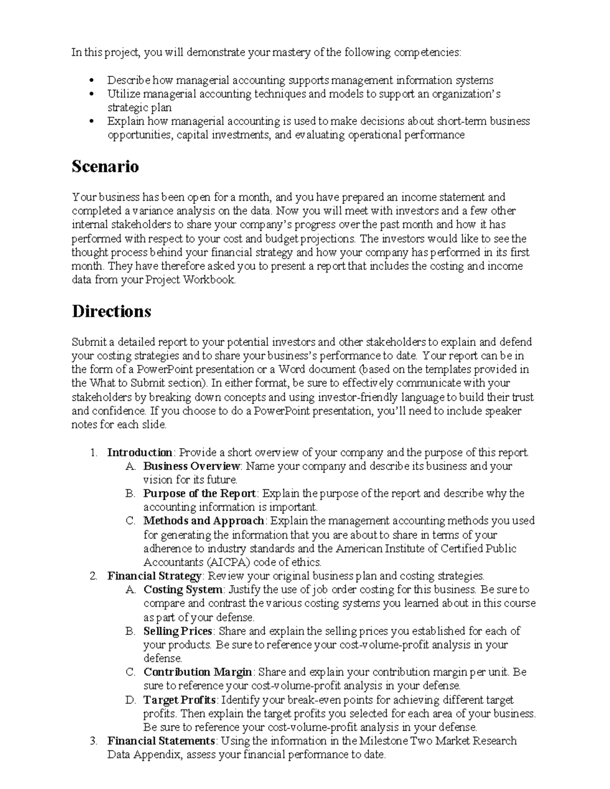 Managerial Accounting Report for Stakeholders: Insights & Strategies ...