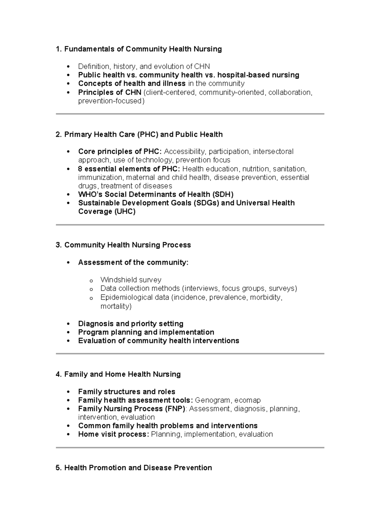 CHN 101: Comprehensive Overview of Community Health Nursing Principles ...