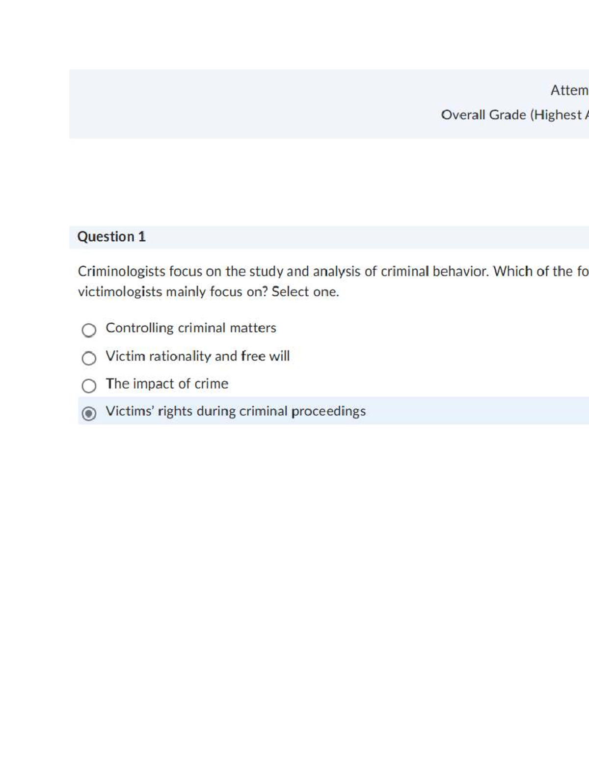 1-3 Quiz Module One: Victimology Insights and Key Concepts - Studocu