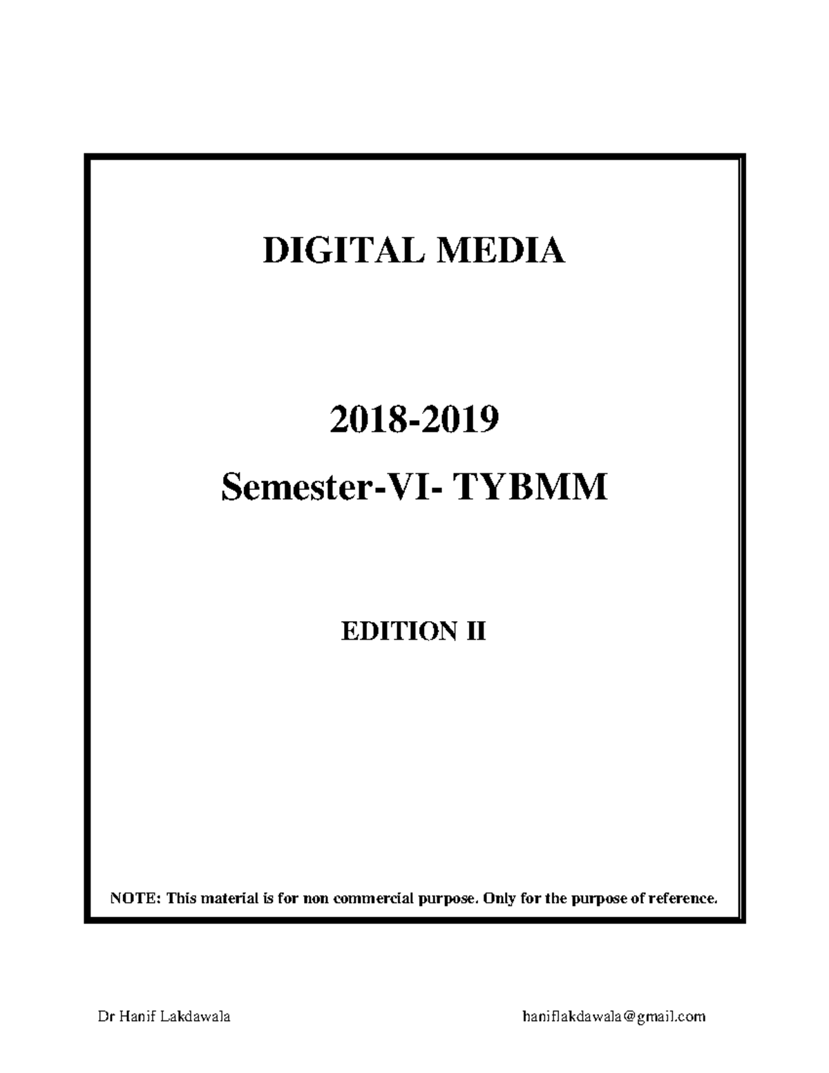Digital Media Concepts and Marketing Strategies (TYBMM Semester VI ...