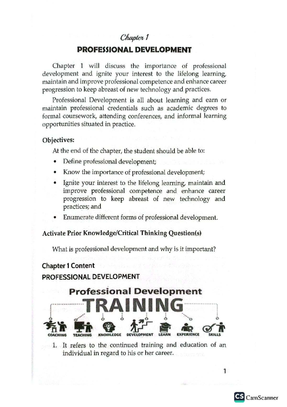 Professional Development Insights: Chapters 1-7 Overview - Studocu