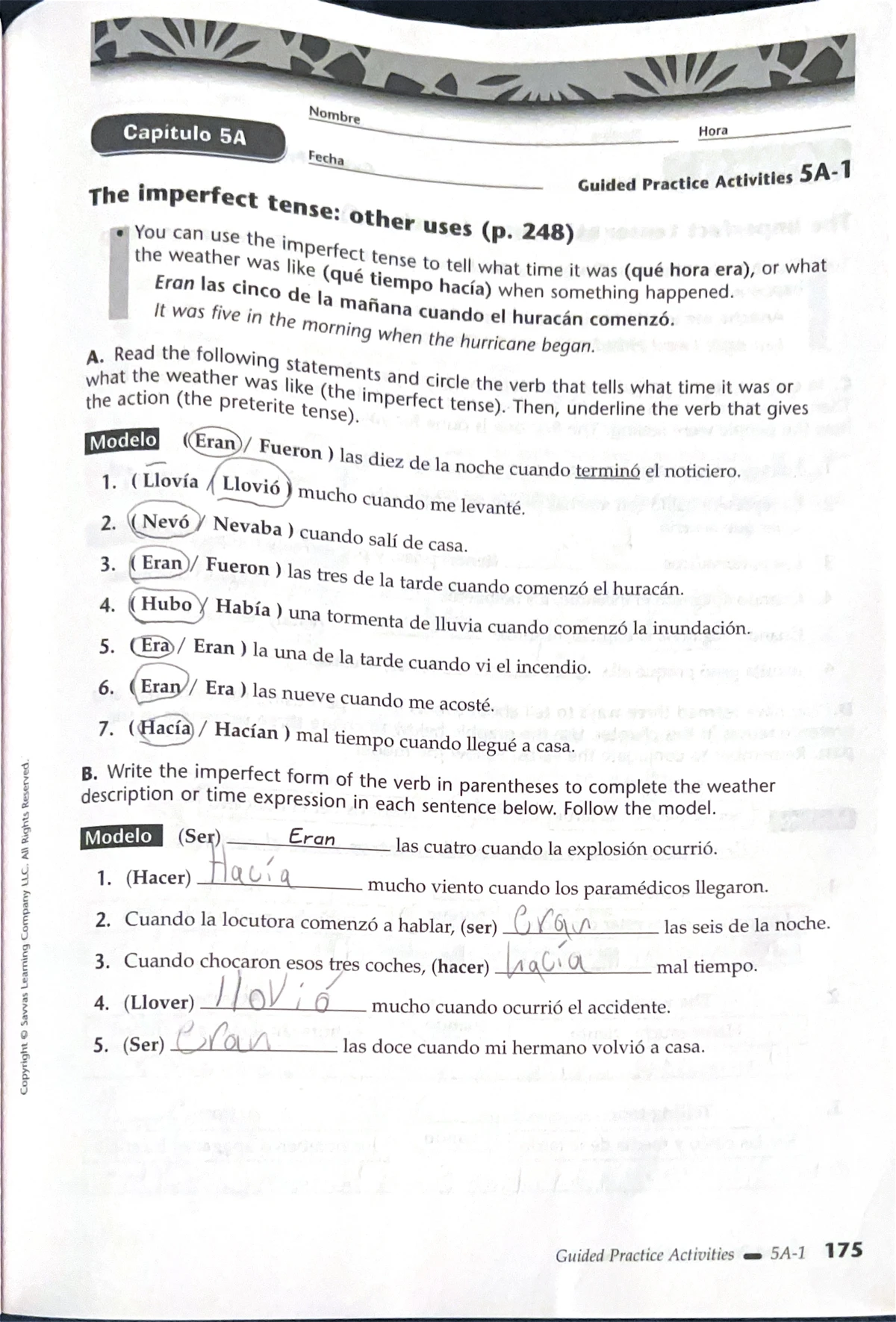 SWB Vocabulary Flash Cards 5A Guided Practice Activities - Studocu