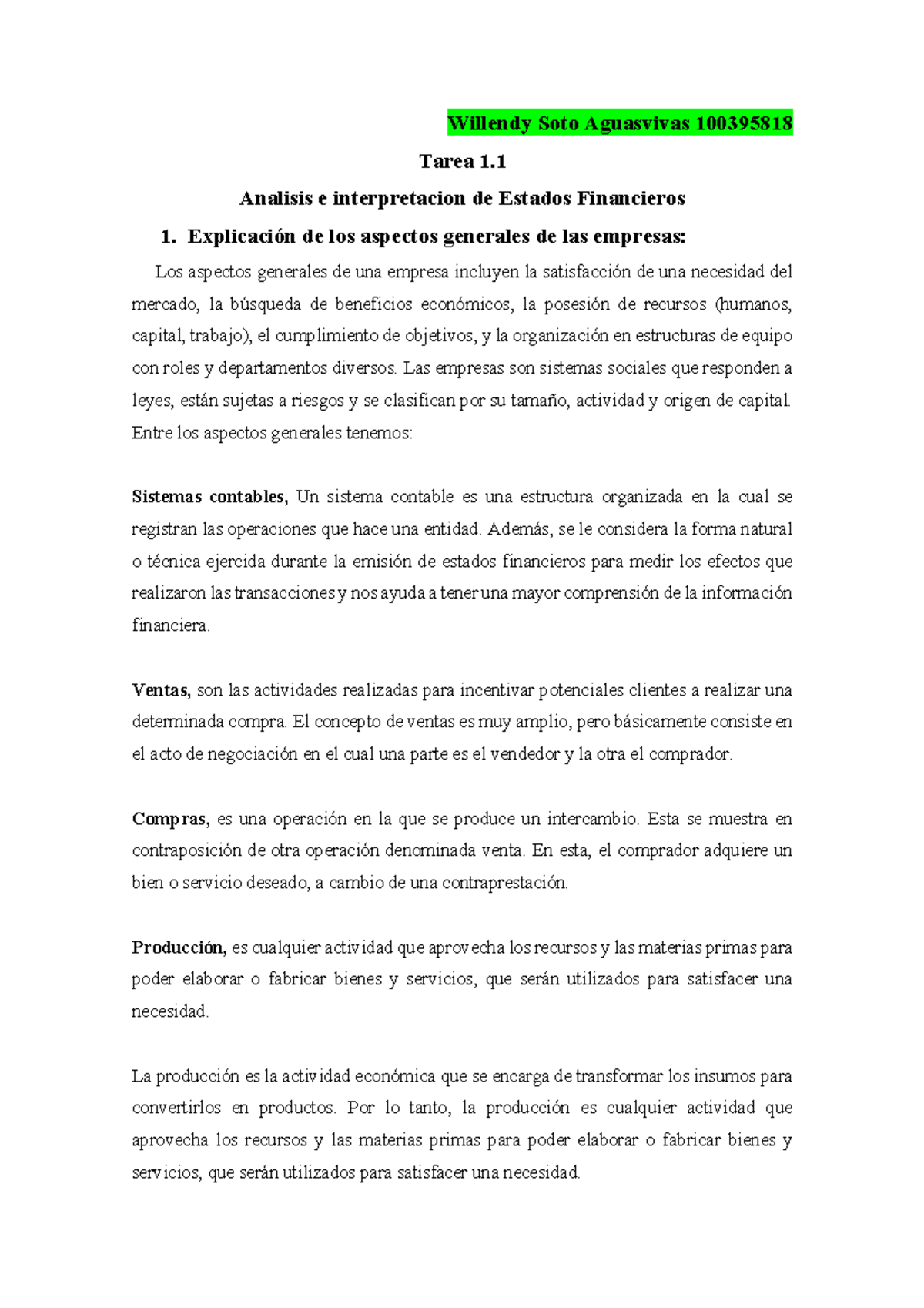 CONT V Tarea 1.1 - Análisis e Interpretación de Estados Financieros ...