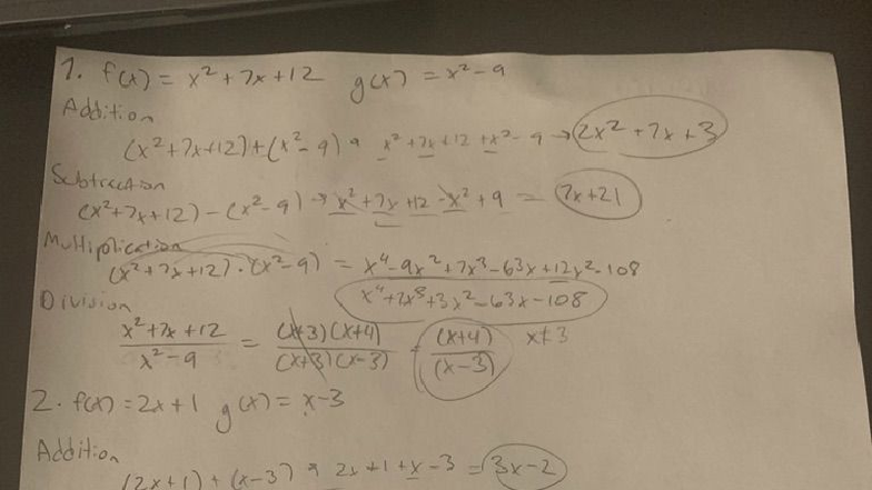 Mathematical Operations: Addition, Subtraction, Multiplication ...