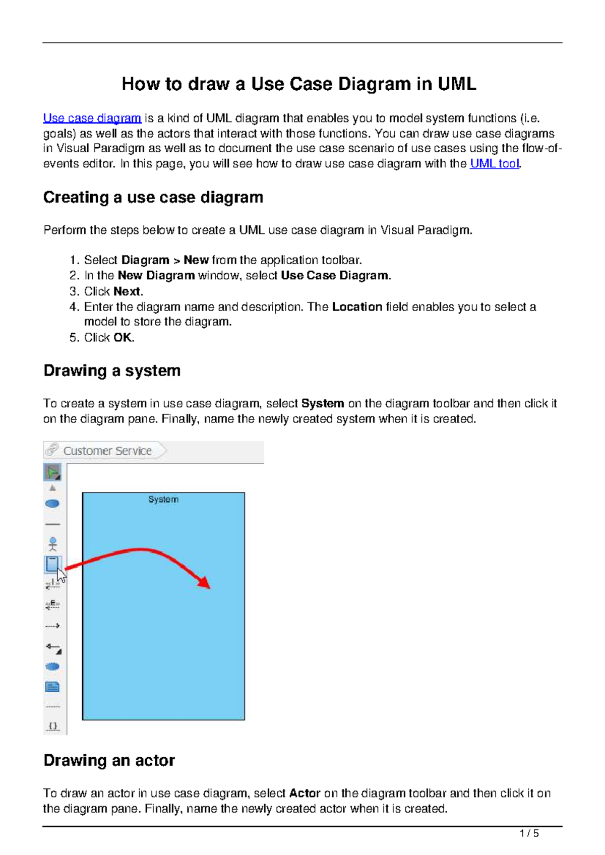 UML Use Case Diagram Creation Guide: Step-by-Step Instructions - Studocu