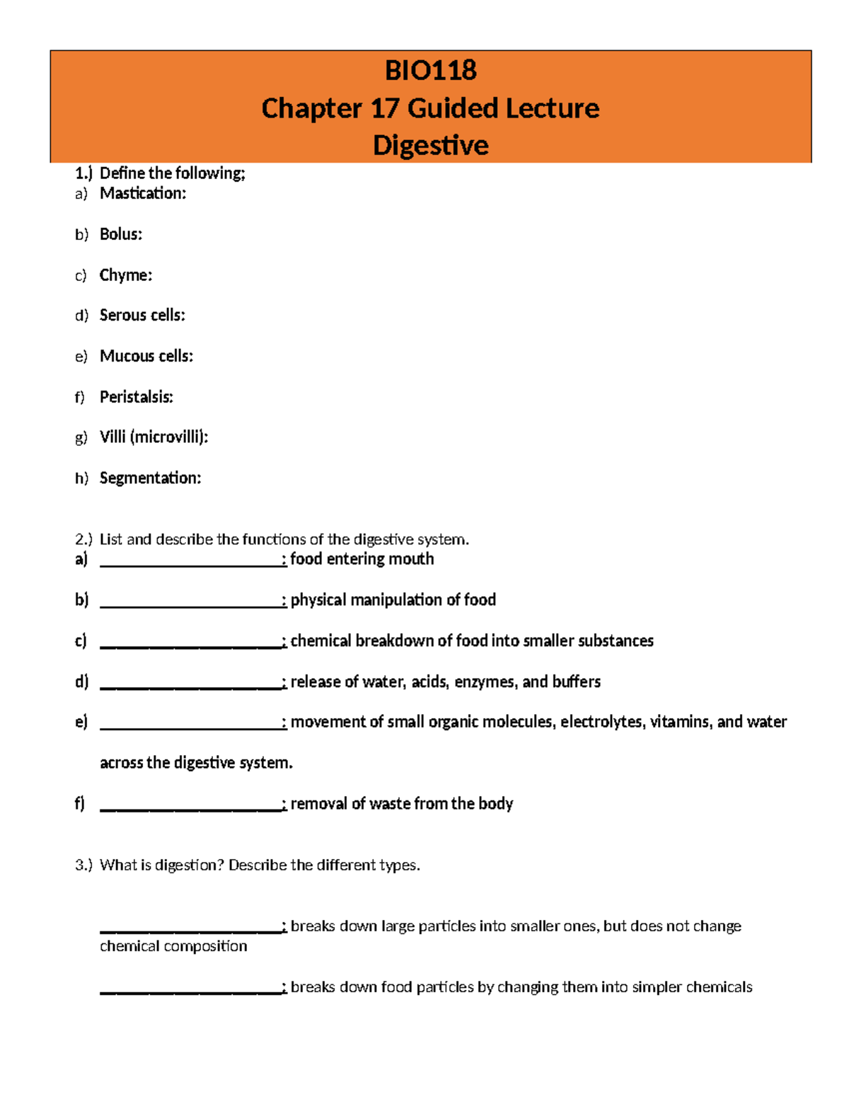 BIO118 Chapter 17 guided lecture-1 - BIO Chapter 17 Guided Lecture ...