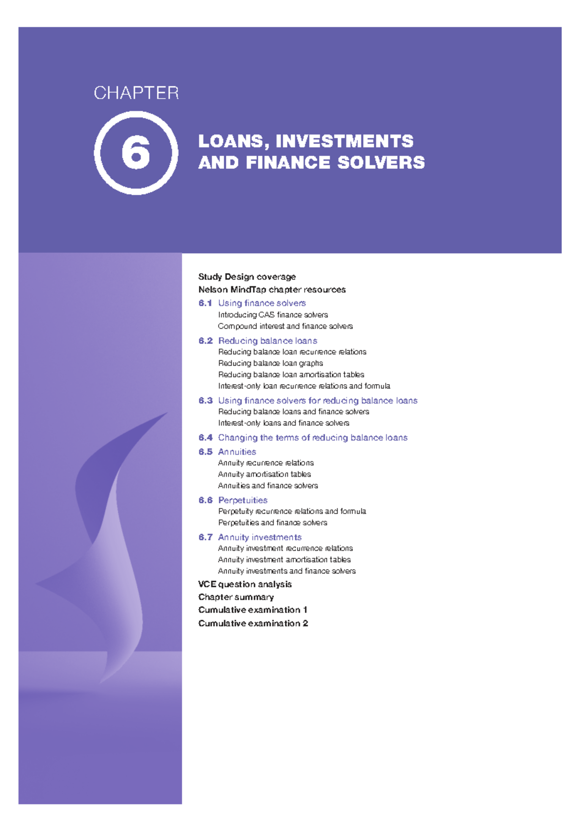 Chapter 6: Loans, Investments, and Finance Solvers (VCE General Maths ...