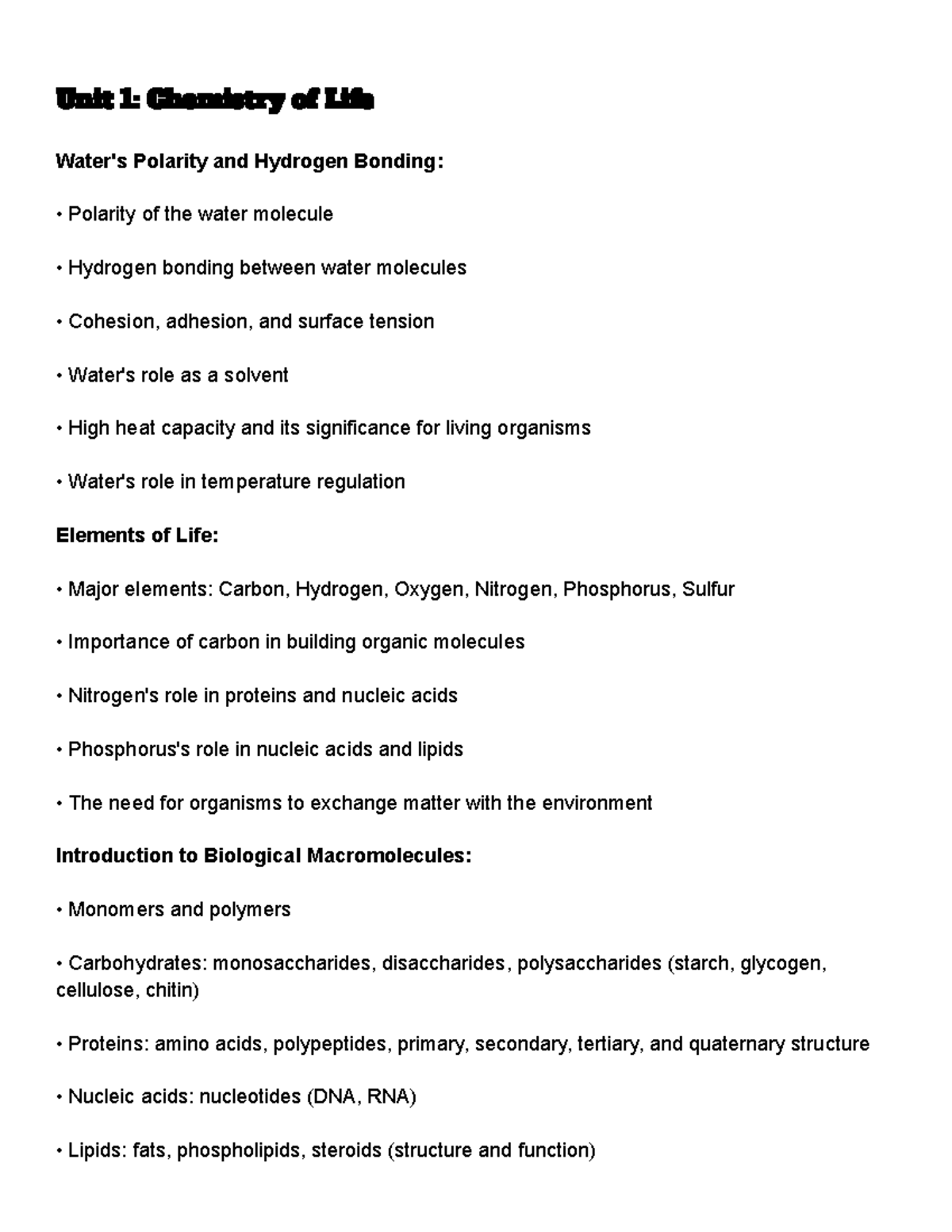 AP Biology Study Guide: Units 1-8 Comprehensive Review Notes - Studocu