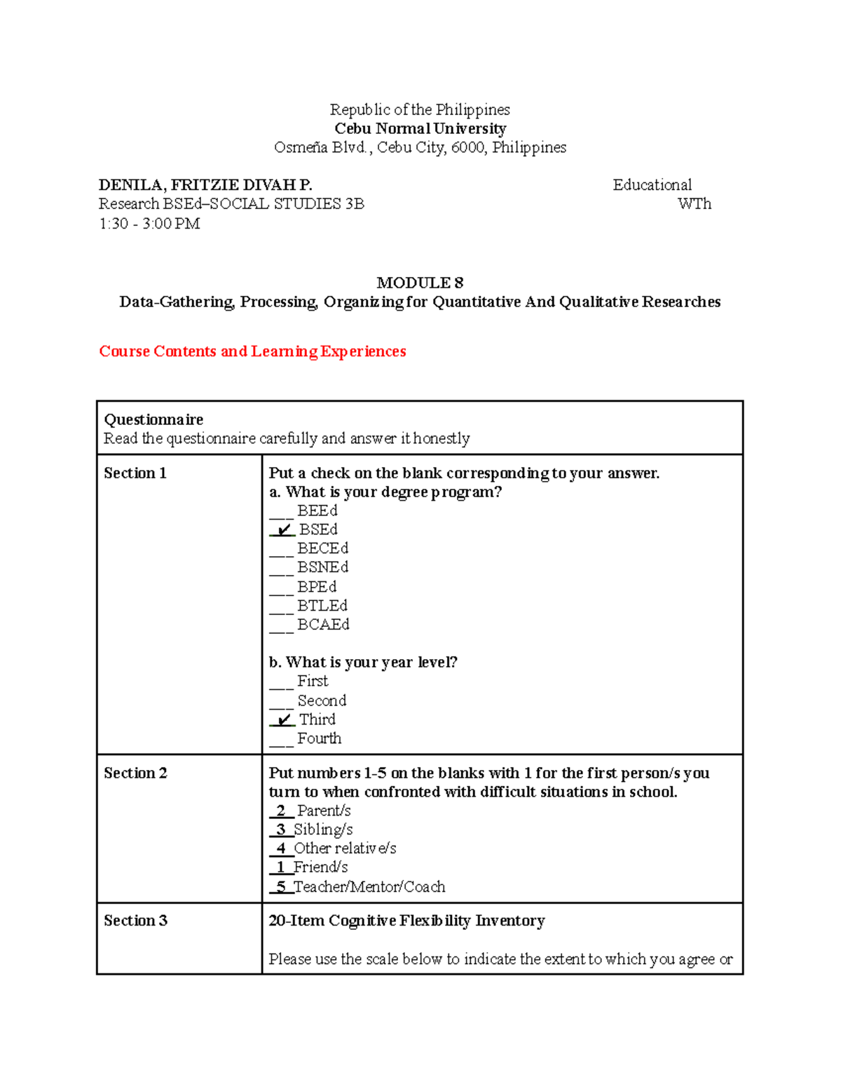 PRAC RES 3B: Processing & Organizing Quantitative & Qualitative Data ...