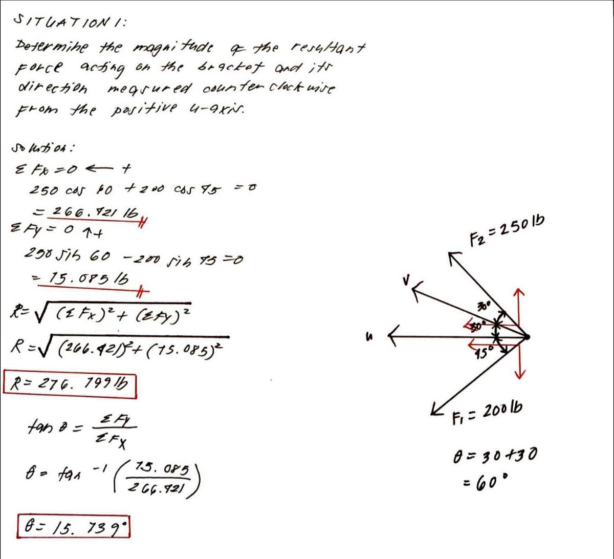 Statics of Rigid Bodies - SITUATION Determine the magnitude of the ...