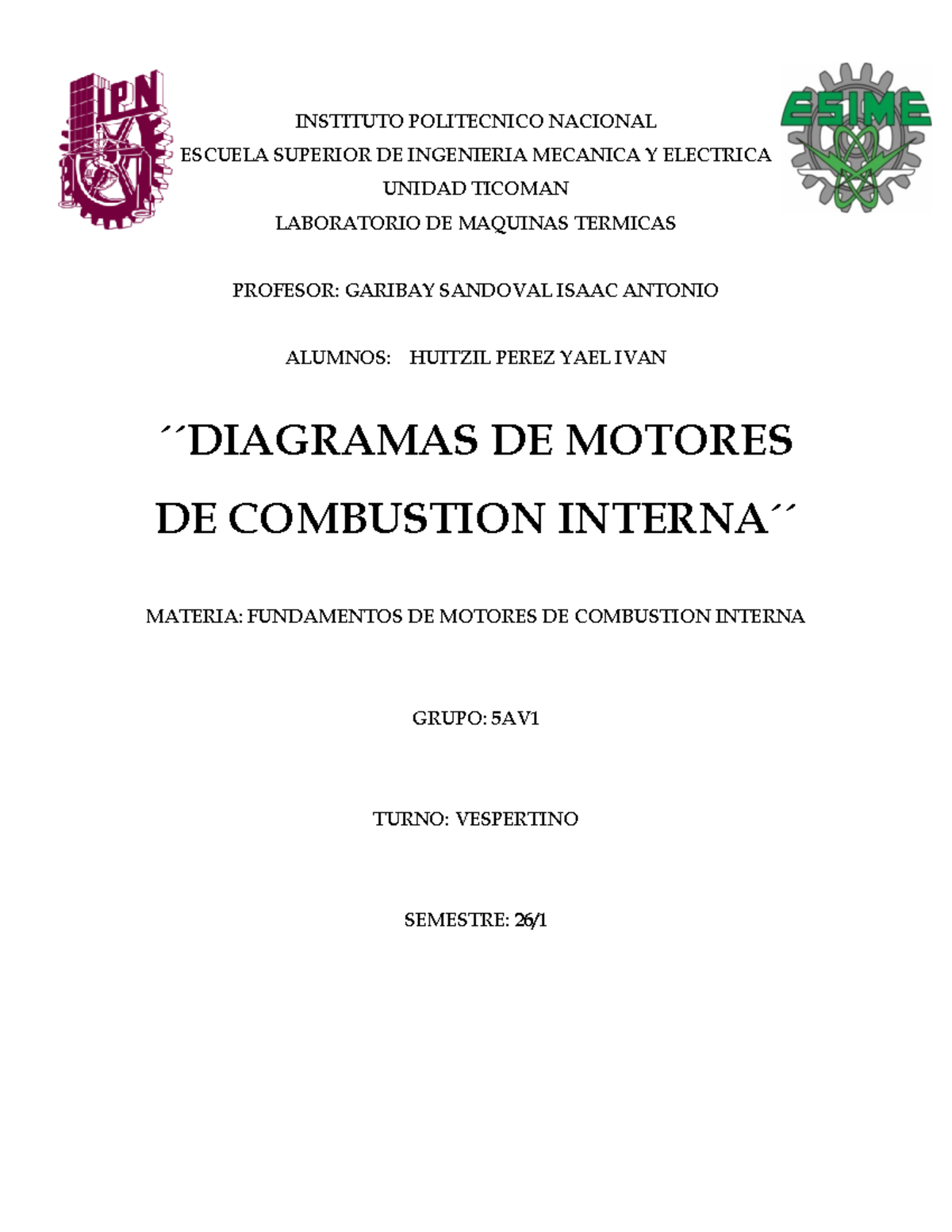 Diagramas de Motores de Combustión Interna - 5AV1 - Studocu