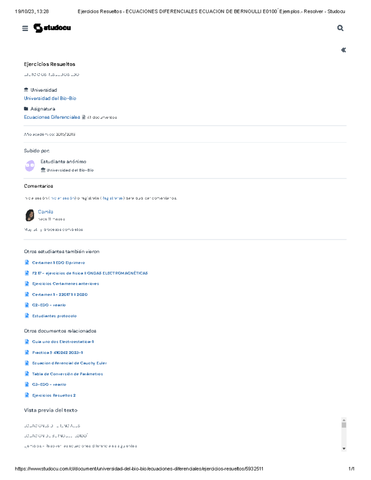 Ejercicios Resueltos - Ecuaciones Diferenciales Ecuacion DE Bernoulli ...