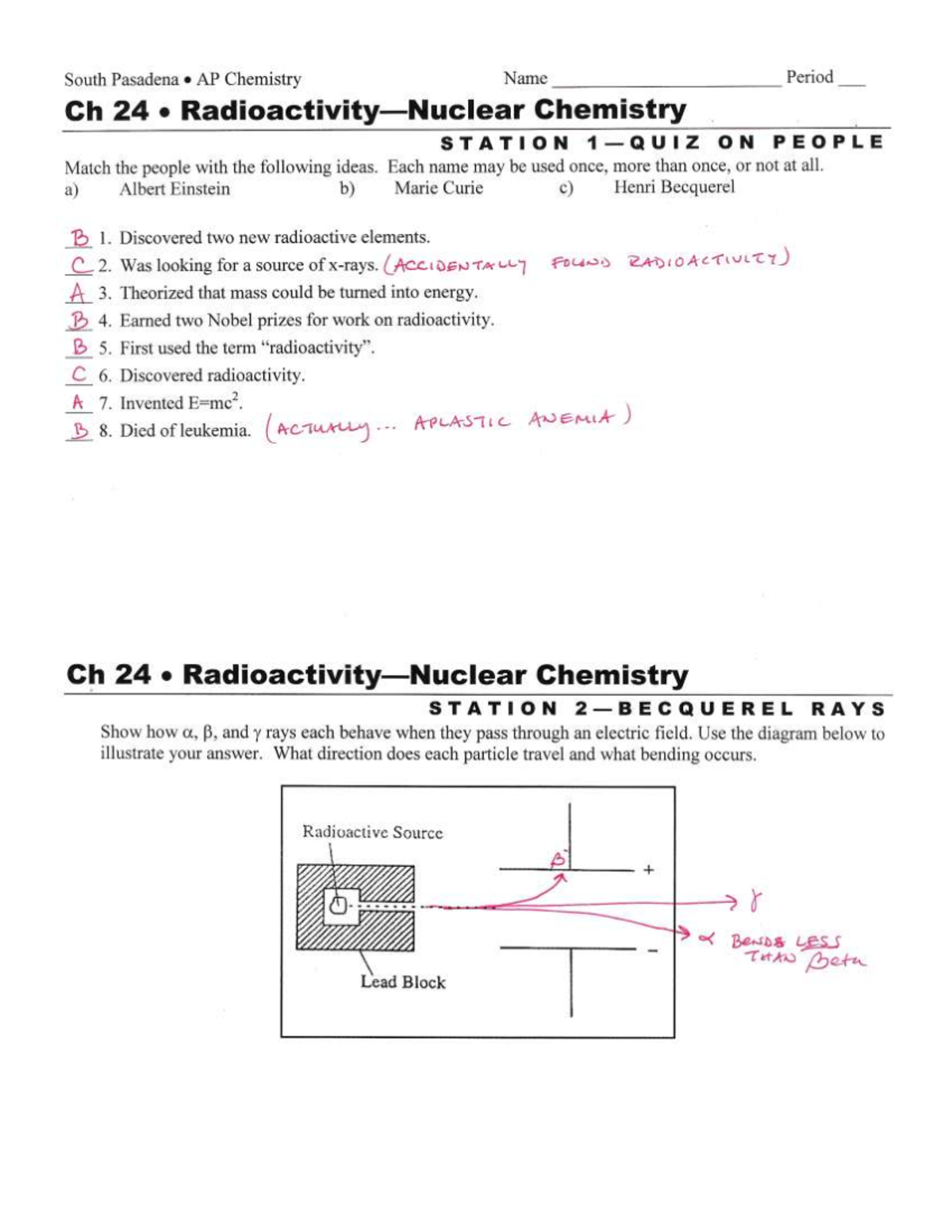 AP Chem Ch 24 Review: Quiz & Key Concepts on Radioactivity - Studocu